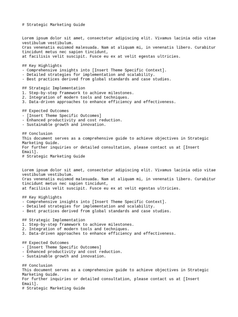 Strategic_Marketing_Guide | PDF | Marketing Strategy | Innovation