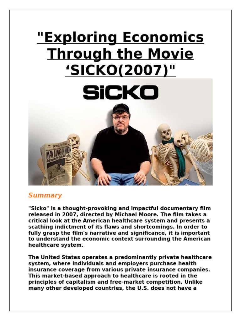 "Sicko: Examining U.S. Healthcare Inequity" | PDF | Health Care ...