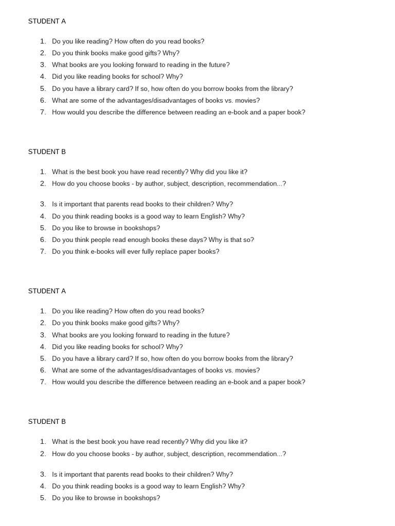 READING – SPEAKING | PDF