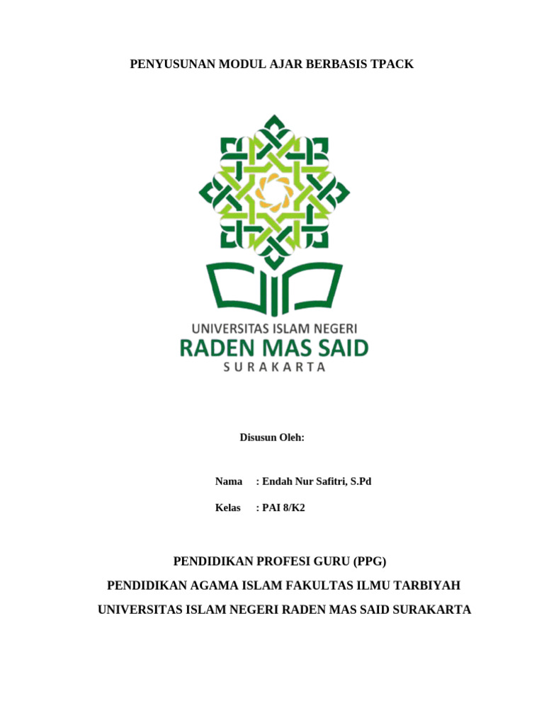 LK 9 Modul Ajar Berbasis TPACK (R) | PDF