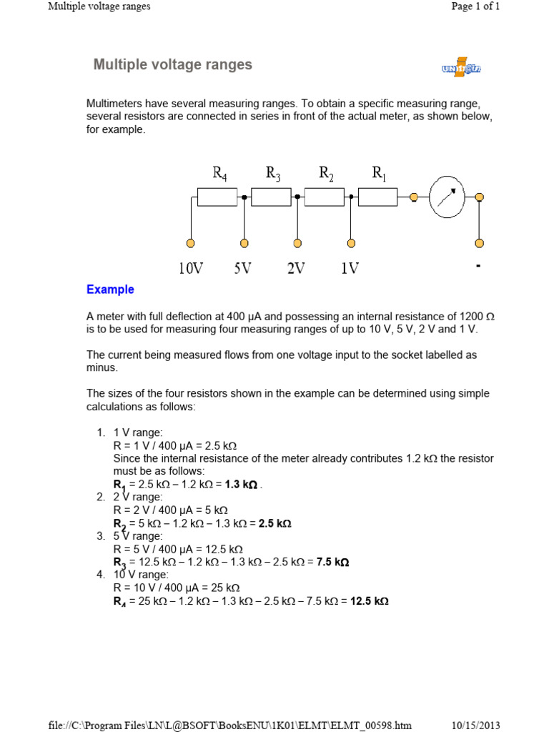 07-Multiple Voltage Ranges | PDF