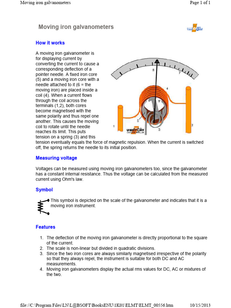 04-Moving Iron Galvanometers | PDF