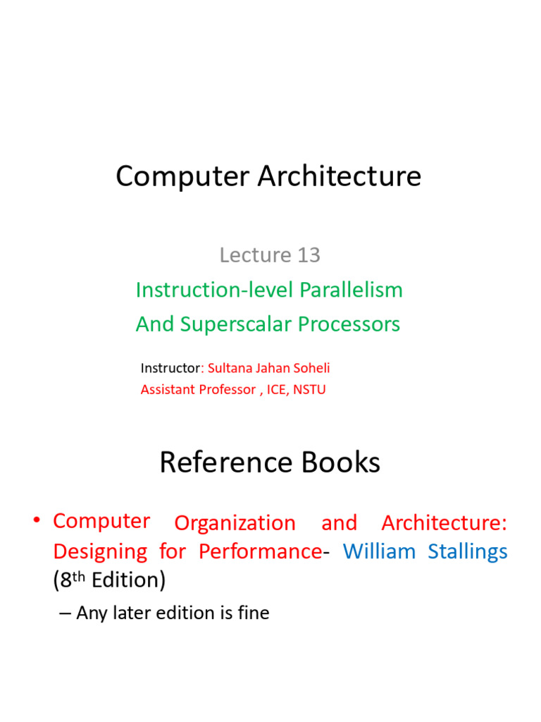 Computer Architecturelecture 13 Pdf Parallel Computing Central 3553