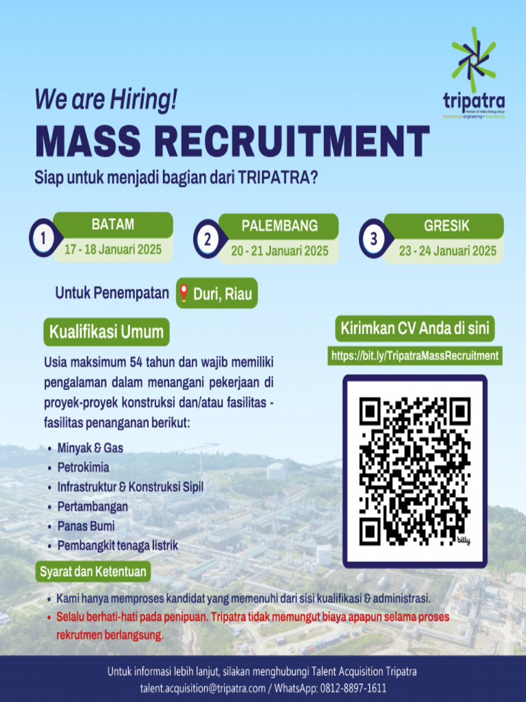 Tripatra Mass Recruitment - Januari 2025 | PDF