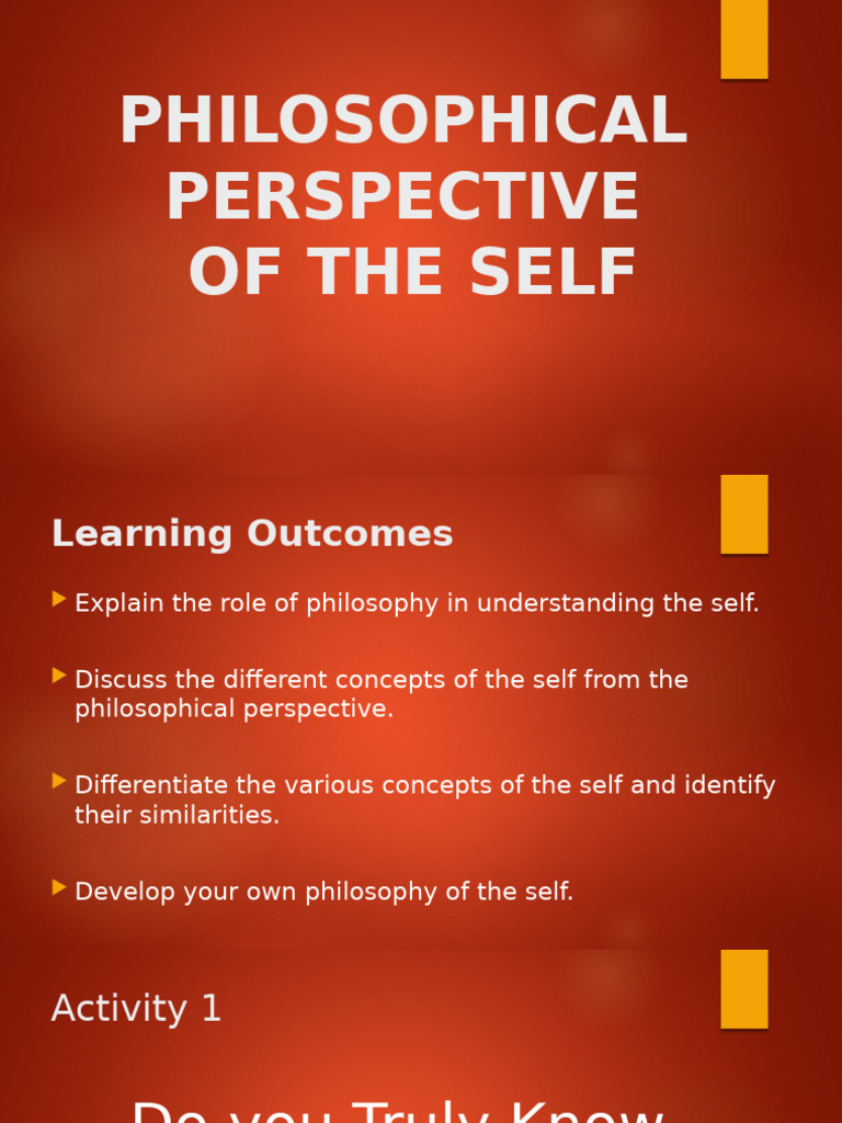 Philosophical Concepts of the Self | PDF | Philosophy Of Self | Soul