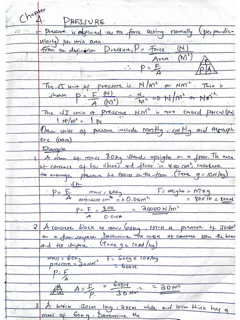Chapter 4. Pressure | PDF