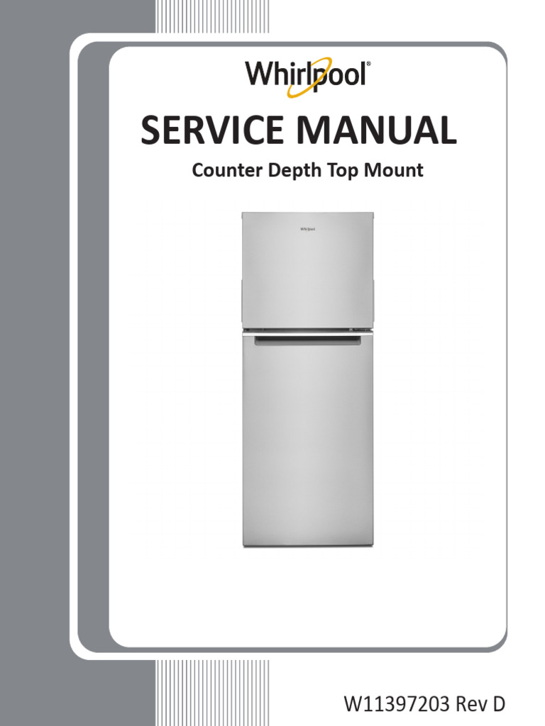Whirlpool Top Mount Tech Manual W11397203-RevD | PDF | Electrostatic ...