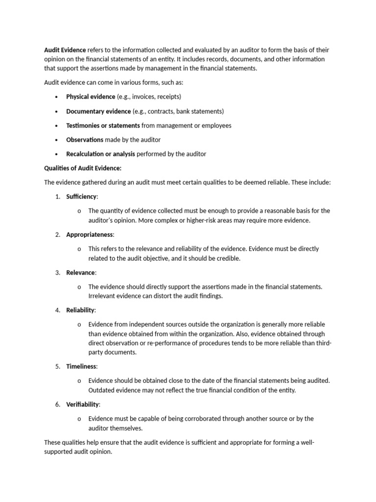 audit-evidence | PDF