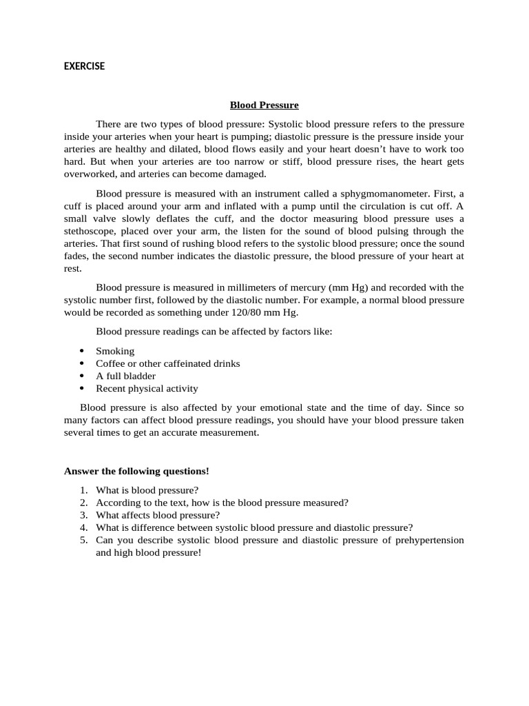 Understanding Blood Pressure Basics | PDF