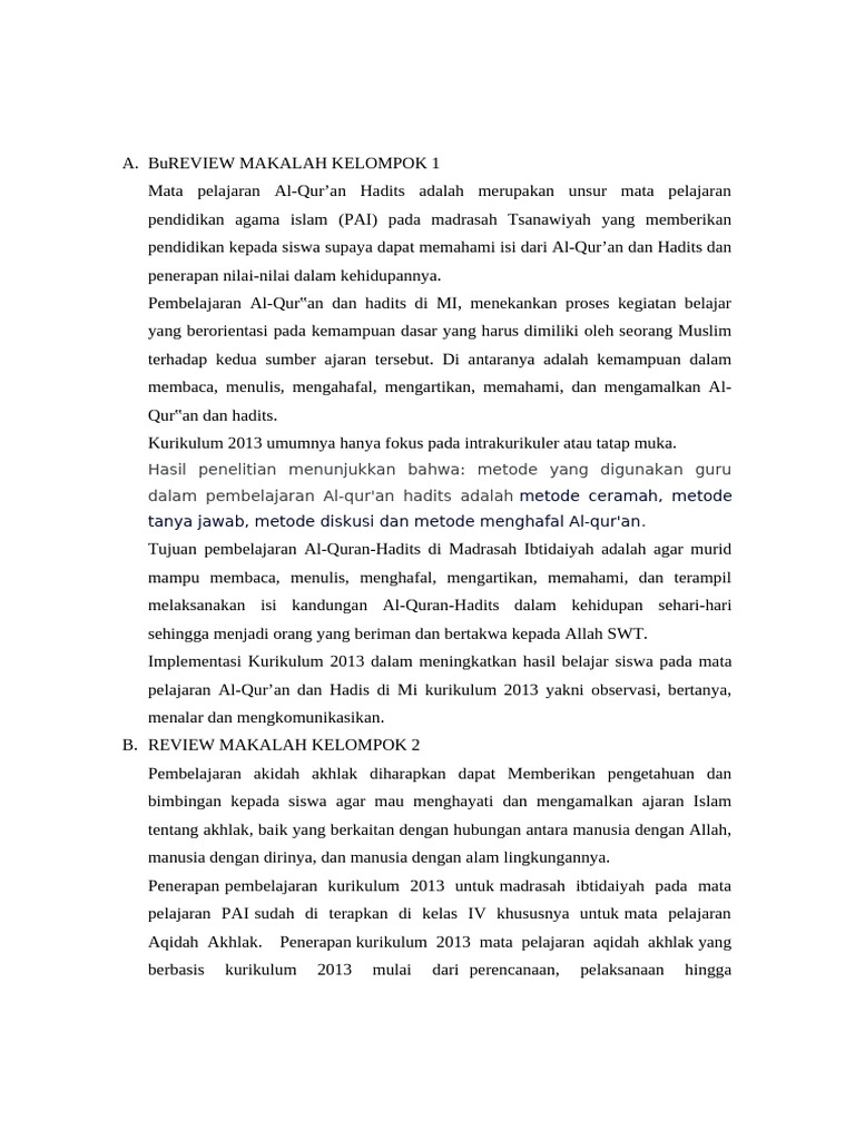 YULI AFRIANI (2020100190) Review Makakah 1-8 | PDF