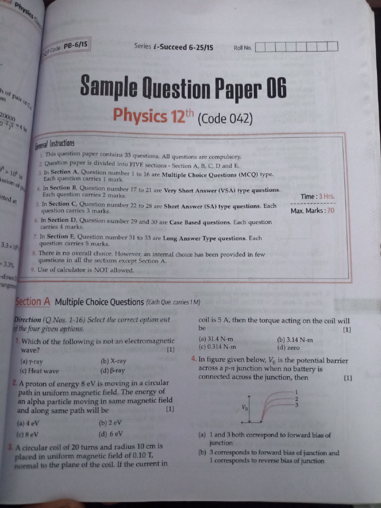 Sample Paper 06 | PDF