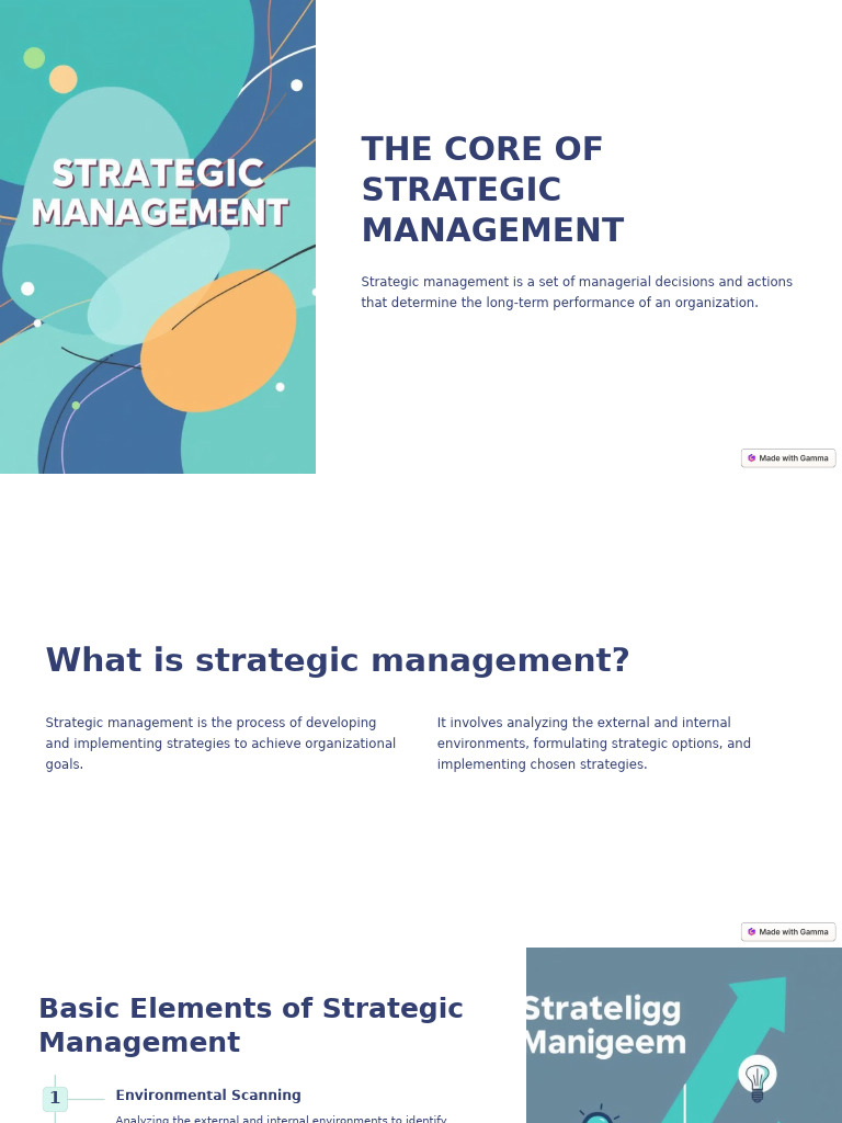 The Core of Strategic Management | PDF | Strategic Management | Goal
