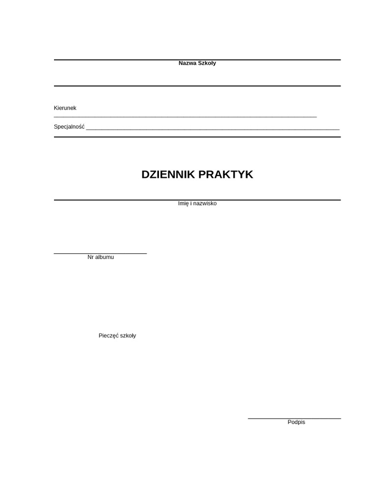 Dziennik - Praktyk 2 | PDF