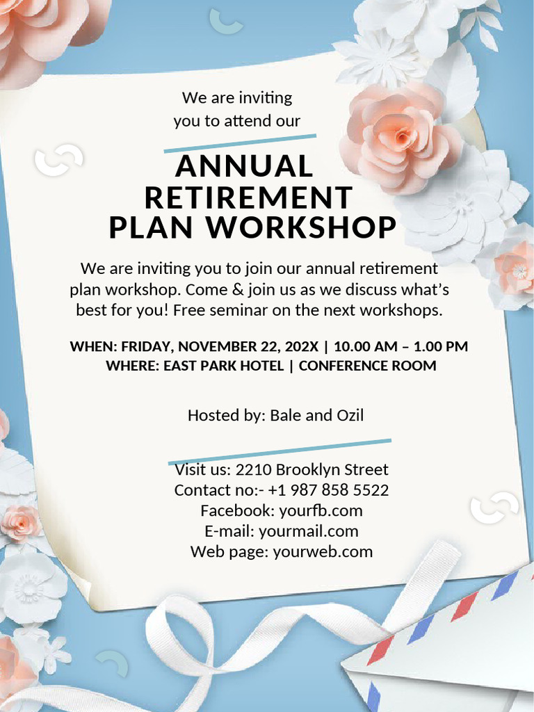 Retirement Planning Workshop Invite | PDF