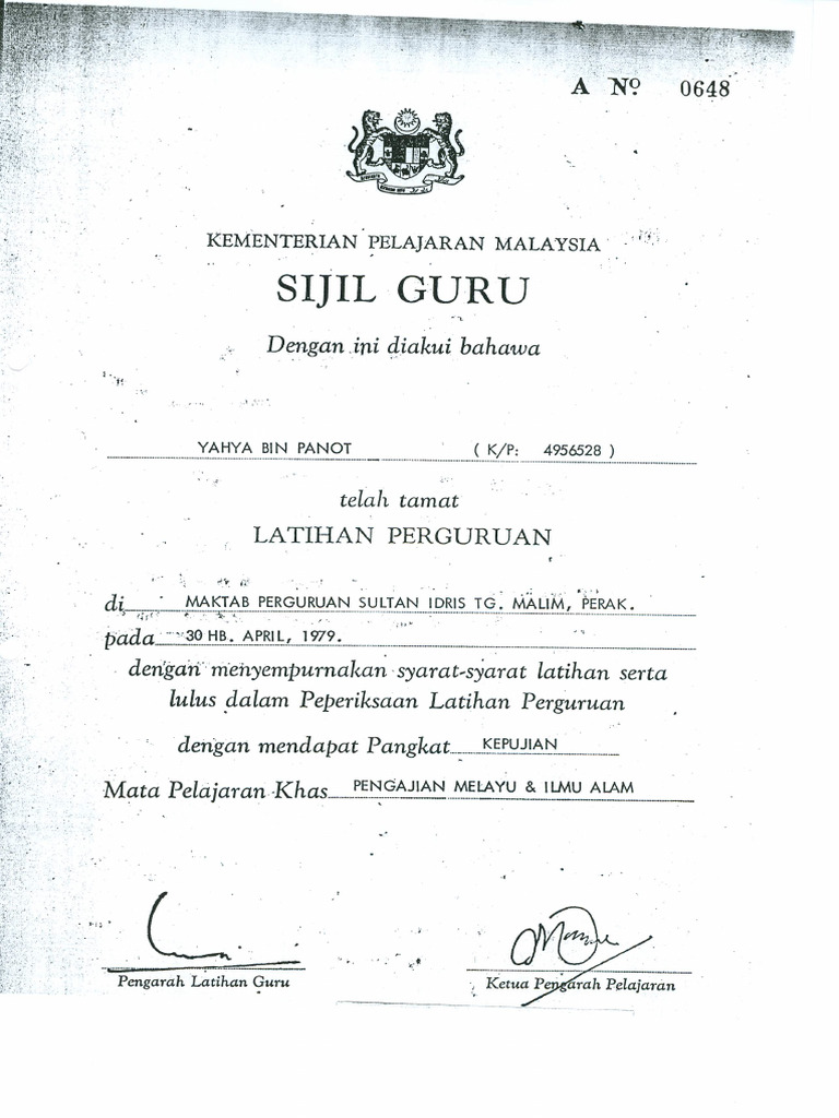 Sijil - Sijil Guru - 03072015 - 122213 | PDF