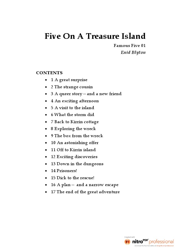 Five On A Treasure Island | PDF