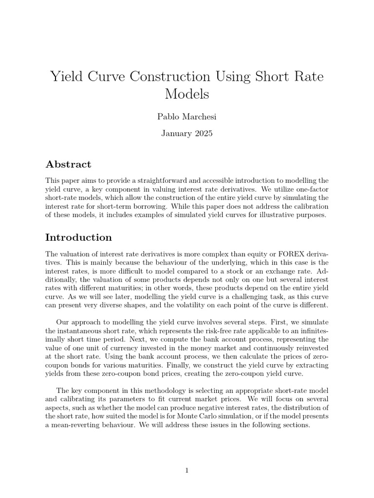 Yield Curve Modelling | PDF | Bonds (Finance) | Yield (Finance)