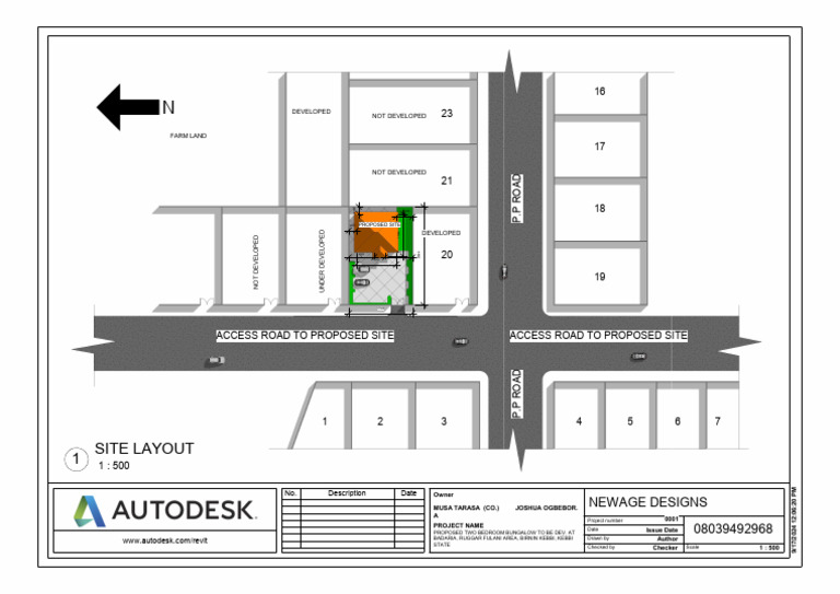 Proposed Two-Bedroom Bungalow Site Layout | PDF