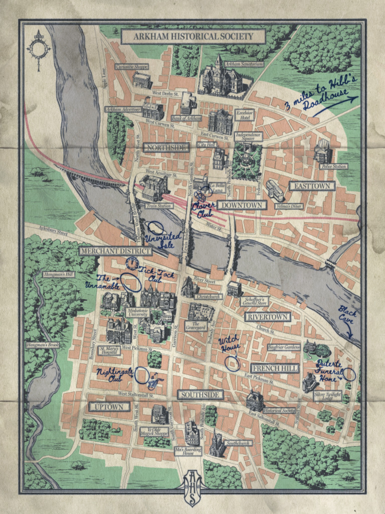 Arkham Tourist Map | PDF
