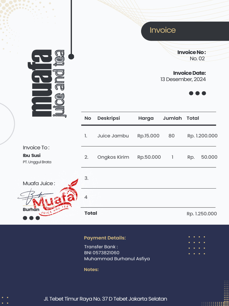 Black Simple Business Invoice | PDF