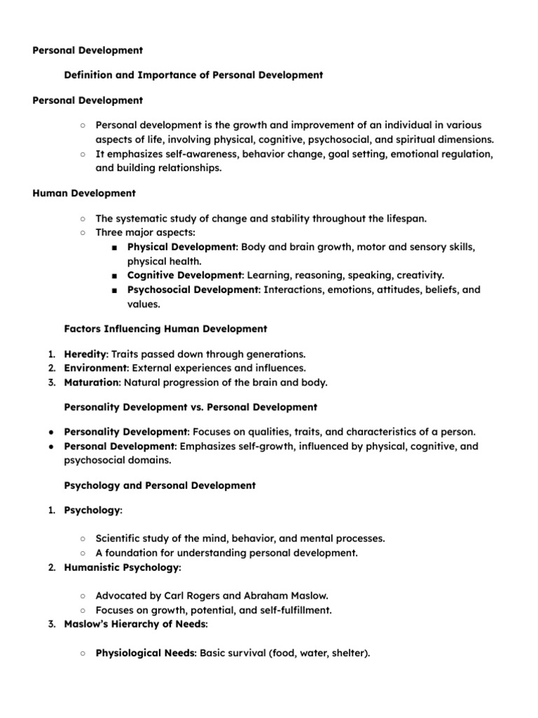 Perdev Reviewer | PDF | Adolescence | Personal Development