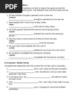 Life Vision Intermediate Unit Test 1 B | PDF