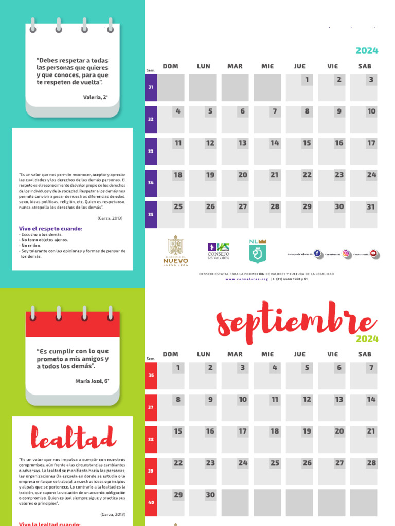 2024 2025 Calendario de Valores | PDF