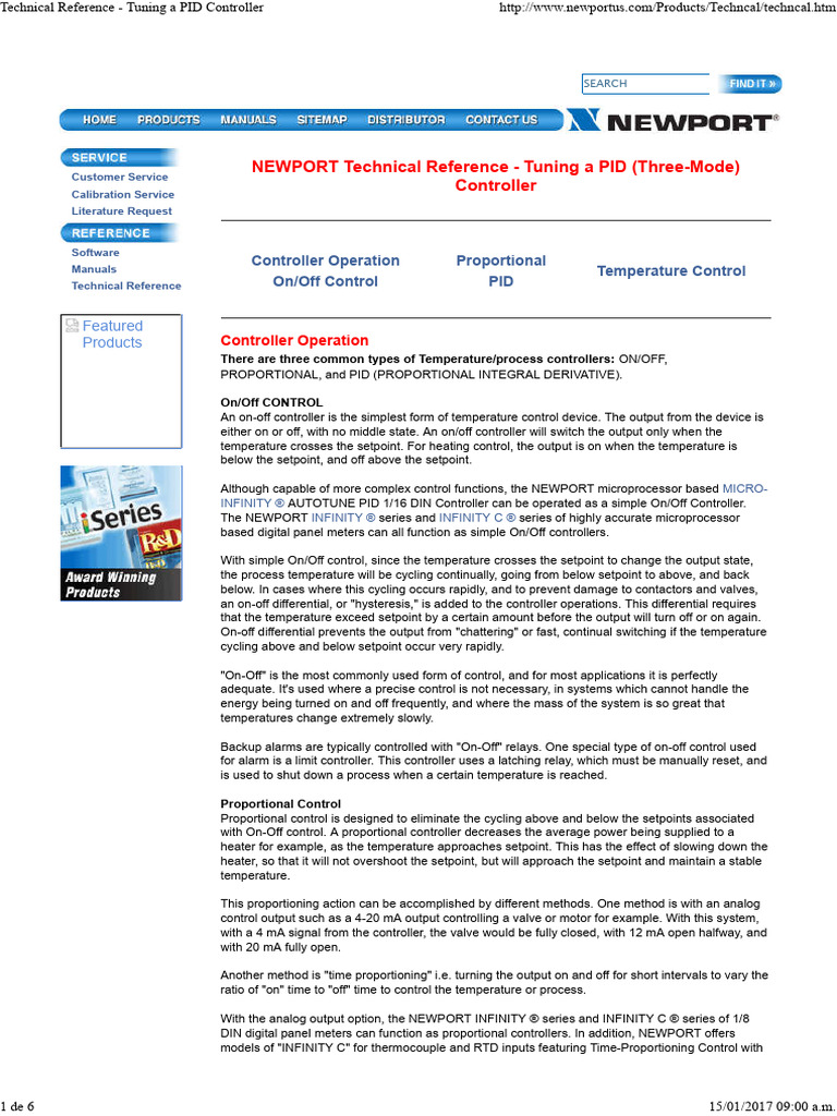 Technical Reference - Tuning a PID Controller | PDF | Applied Mathematics