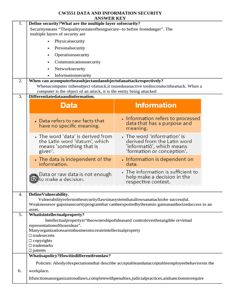 CW3551 Data Security Question Bank | PDF | Transport Layer Security ...