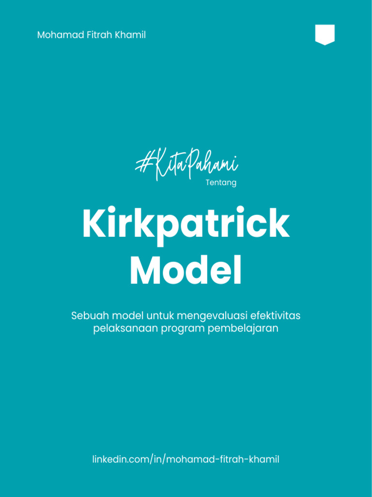 Evaluasi Efektivitas Kirkpatrick Model | PDF