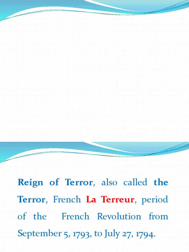 Overview of the Reign of Terror (1793-94) | PDF | Reign Of Terror ...