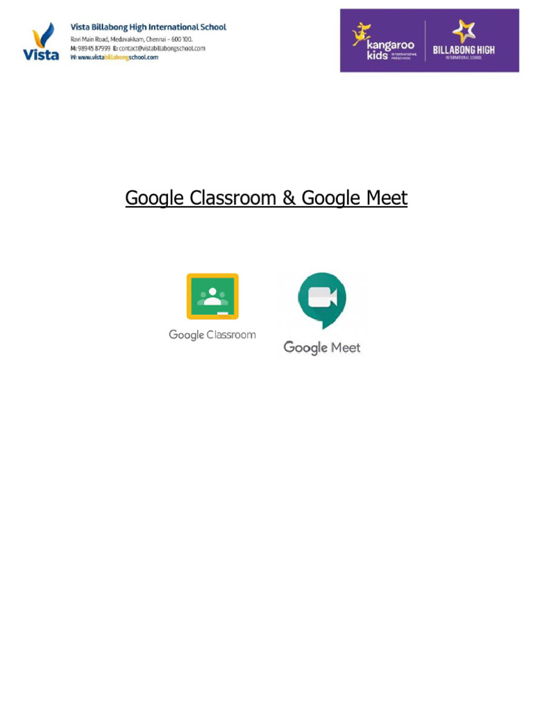 Google Classroom & Meet Manual | PDF | Login | Icon (Computing)