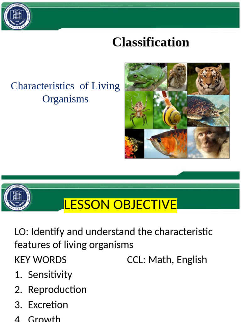 Characteristics of Living Organisms Yr 9 | PDF | Plants | Reproduction