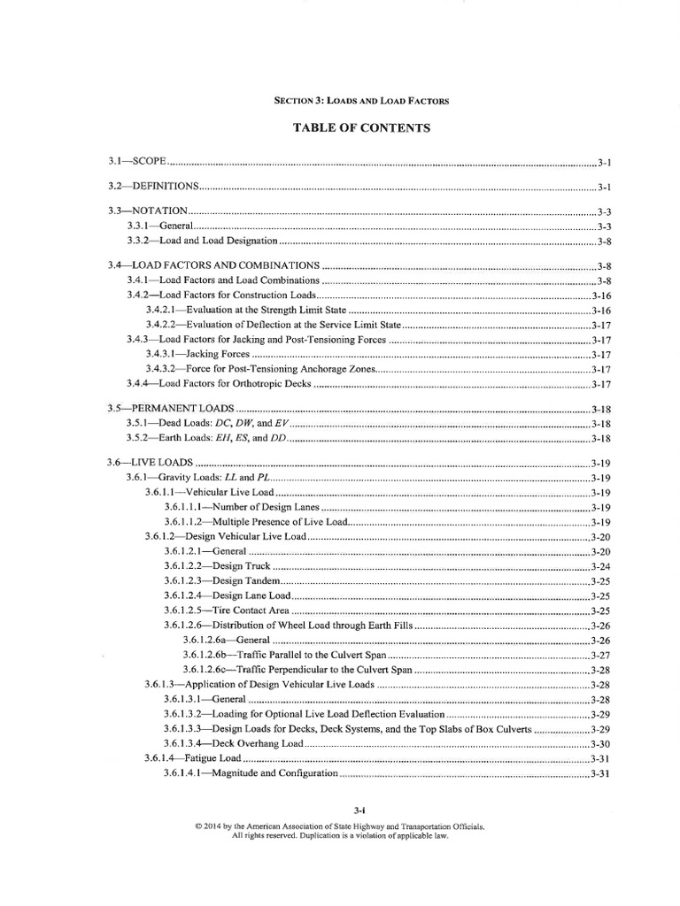 AASHTO LRFD 2015 - Section 3 | PDF