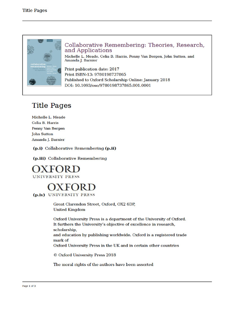 Michelle L Meade_ Celia B Harris_ Penny Van Bergen_ John Sutton_ Amanda ...