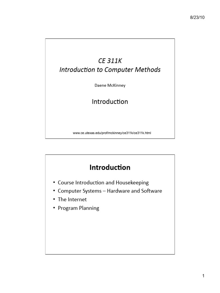 01 Introduction | PDF | Programming | Computer Program