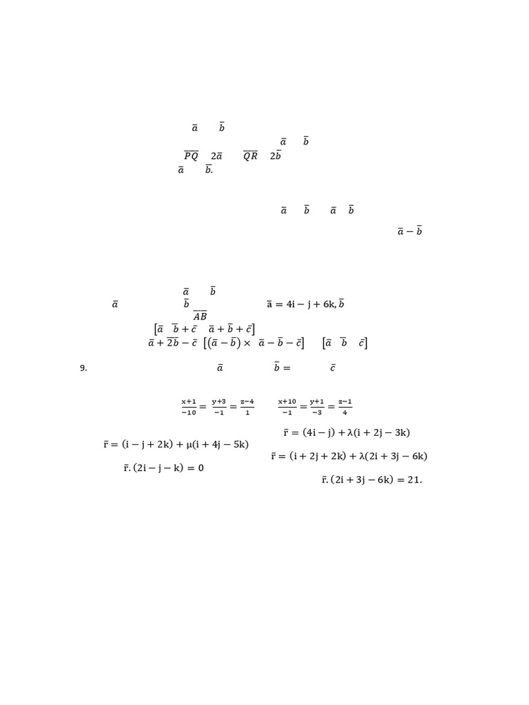 Vector and Plane Geometry Assignment | PDF