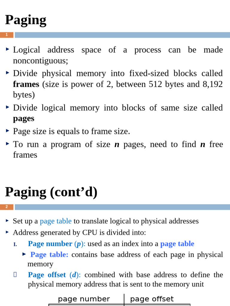 chapter-3- Paging and Segmentation | PDF