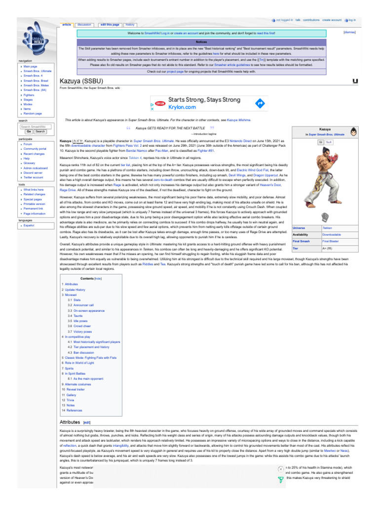 WWW Ssbwiki Com Kazuya - SSBU | PDF