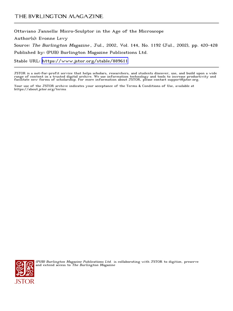 Ottaviano Jannella Microscultura | PDF
