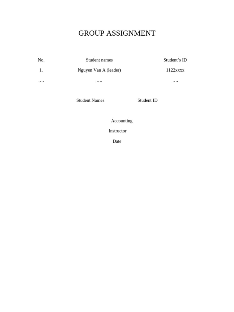 Group Assignment Template - Costacct (2) | PDF