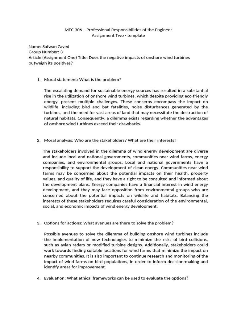 Assignment 2 | PDF | Wind Power | Wind Farm