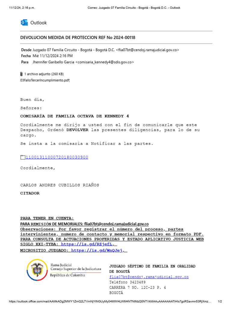 06 Constancia Devolucion Medida | PDF