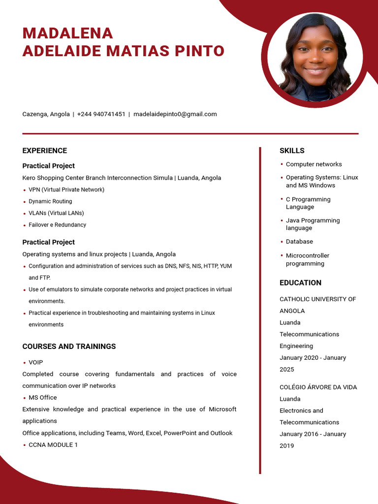 Madelaide Adelaidematiaspinto CV4 | PDF | Computer Network | Computer Networking