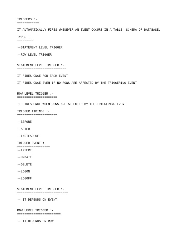 Trigger (1) | PDF | Data | Computing