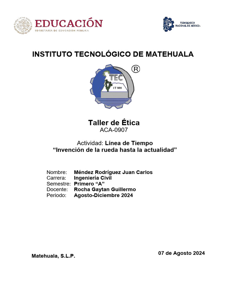 Linea Del Tiempo Etica | PDF