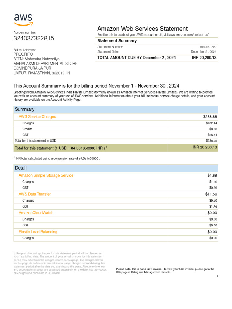 Invoice_1948040729 | PDF | Amazon Web Services | Distributed Computing ...