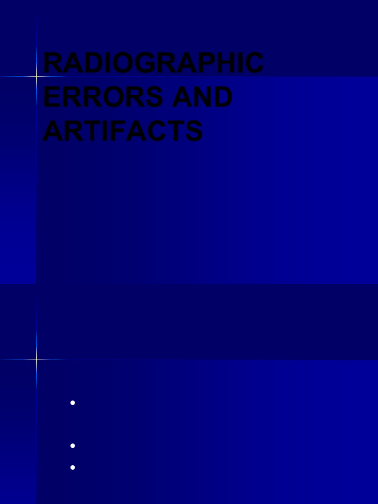 Processing Errors | PDF | Radiography | Tooth