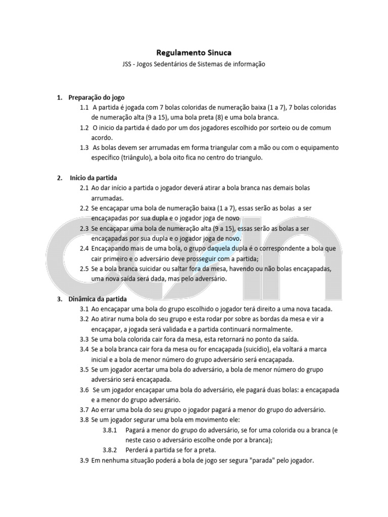 jSS_Sinuca (1) | PDF jSS_Sinuca (1) | PDF