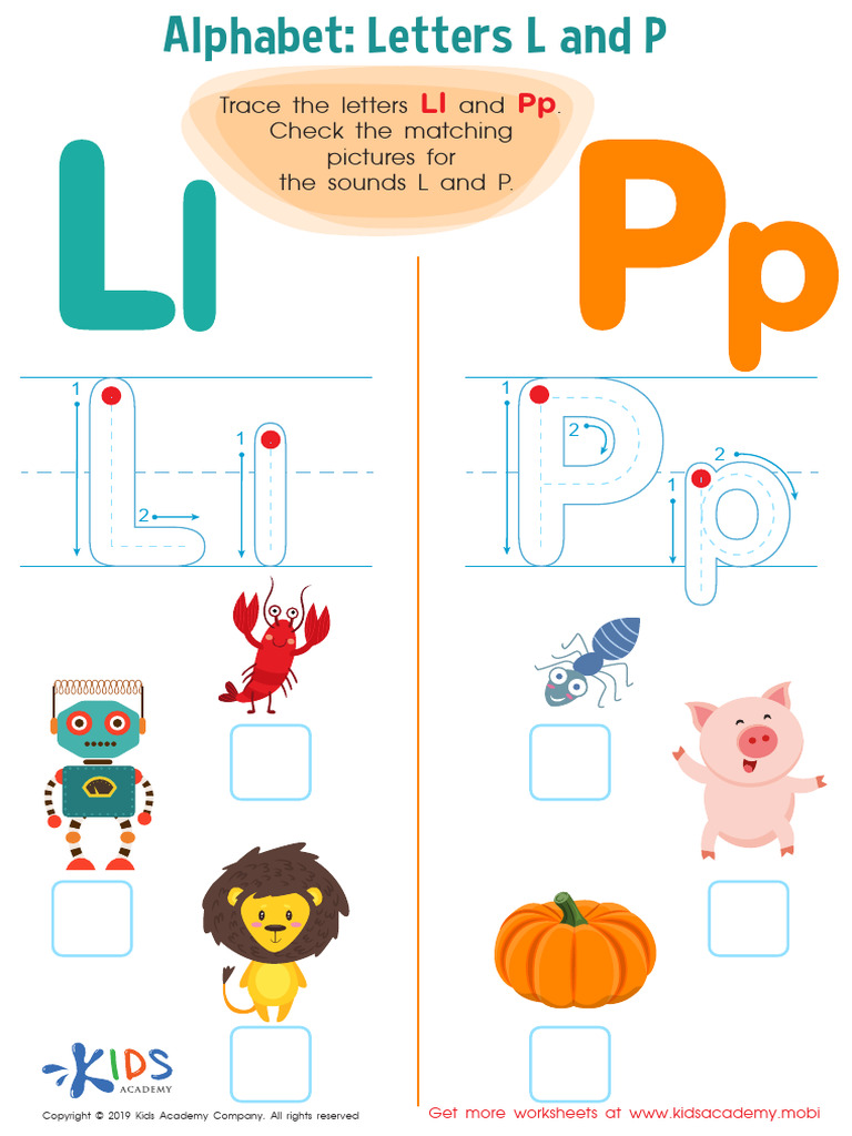 Preschool Letter L and P Tracing Worksheet | PDF